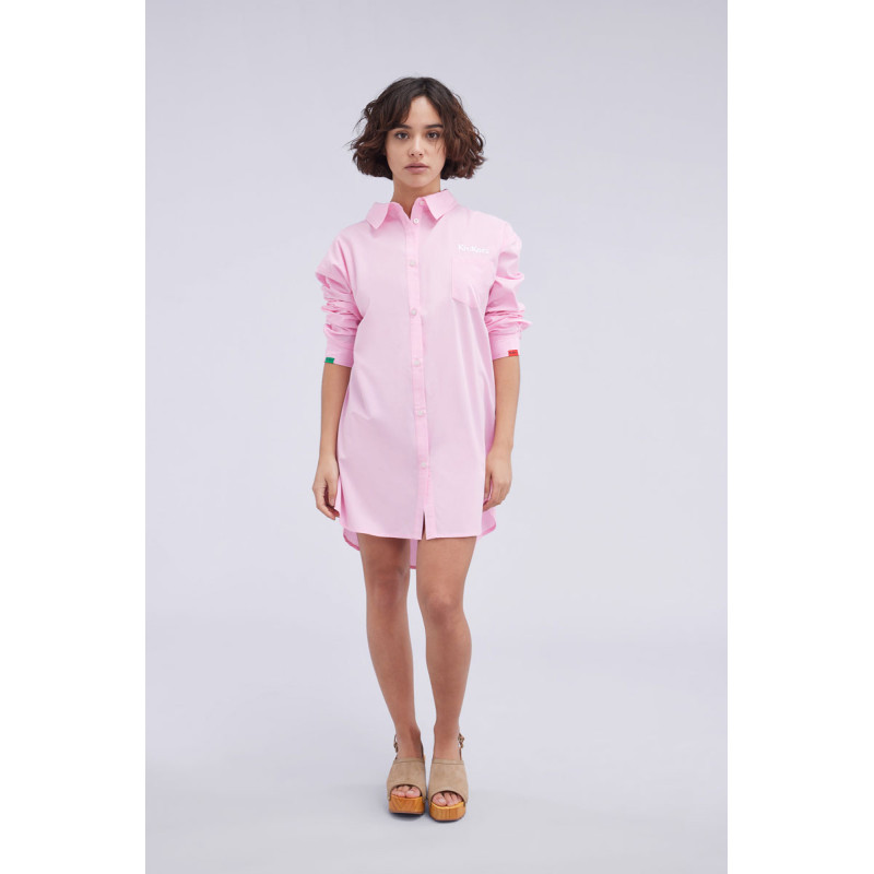 Kick Dress - Robe chemise rose pour femme - Kickers © Site Officiel