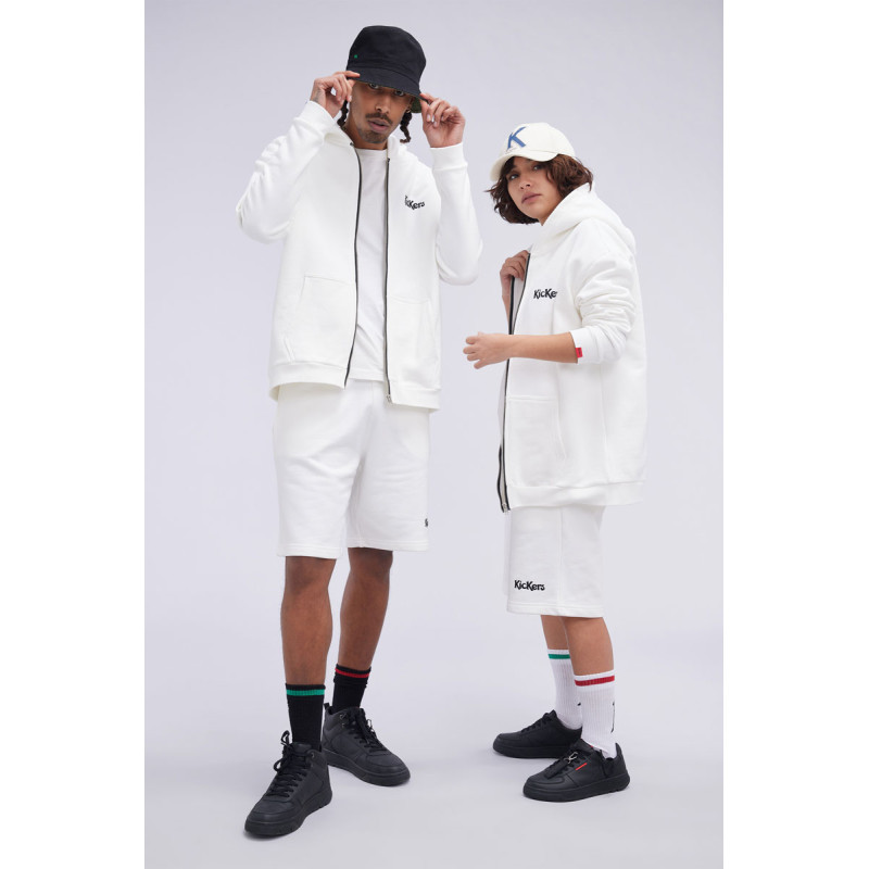 Kick Zip - white zip up hoodie unisex - Kickers © Official website