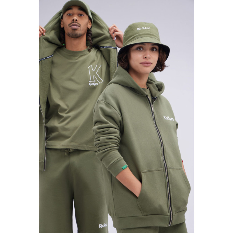 Kick Zip - khaki zip up hoodie unisex - Kickers © Official website