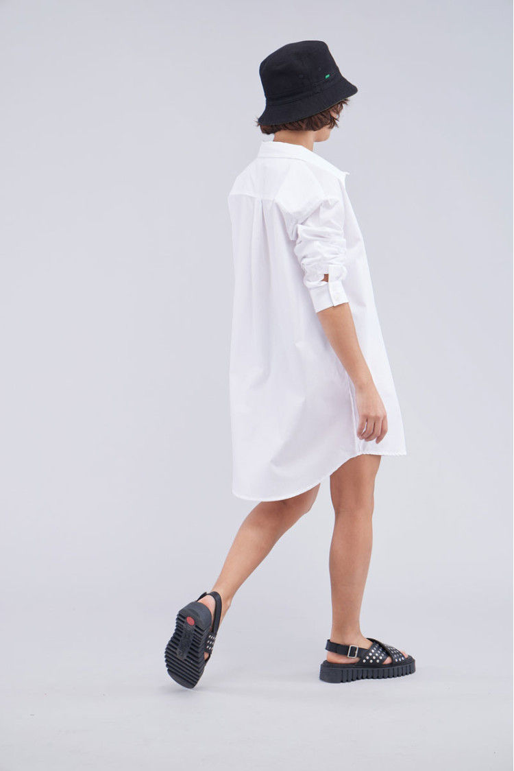 Kick dress - Robe chemise blanc pour femme - Kickers © Site Officiel