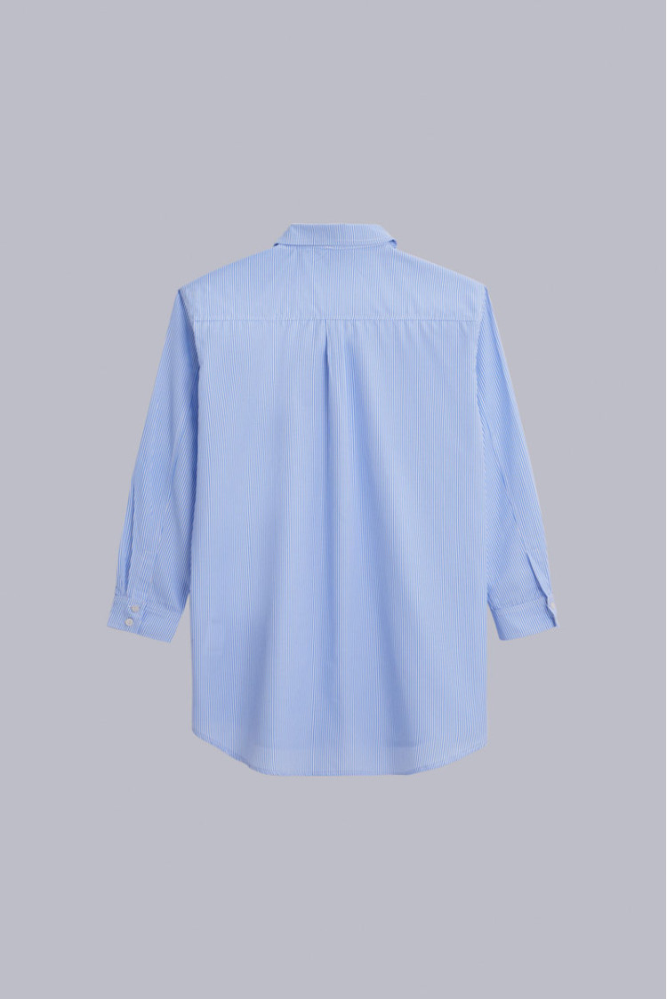 Kick dress - Robe chemise bleu rayé pour femme - Kickers © Site Officiel